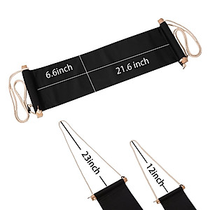 Foot Hammock Under Desk Footrest | Adjustable Office Foot Rest Under Desk Hammock | Portable Desk Feet Hammock with Headphones Holder - Black