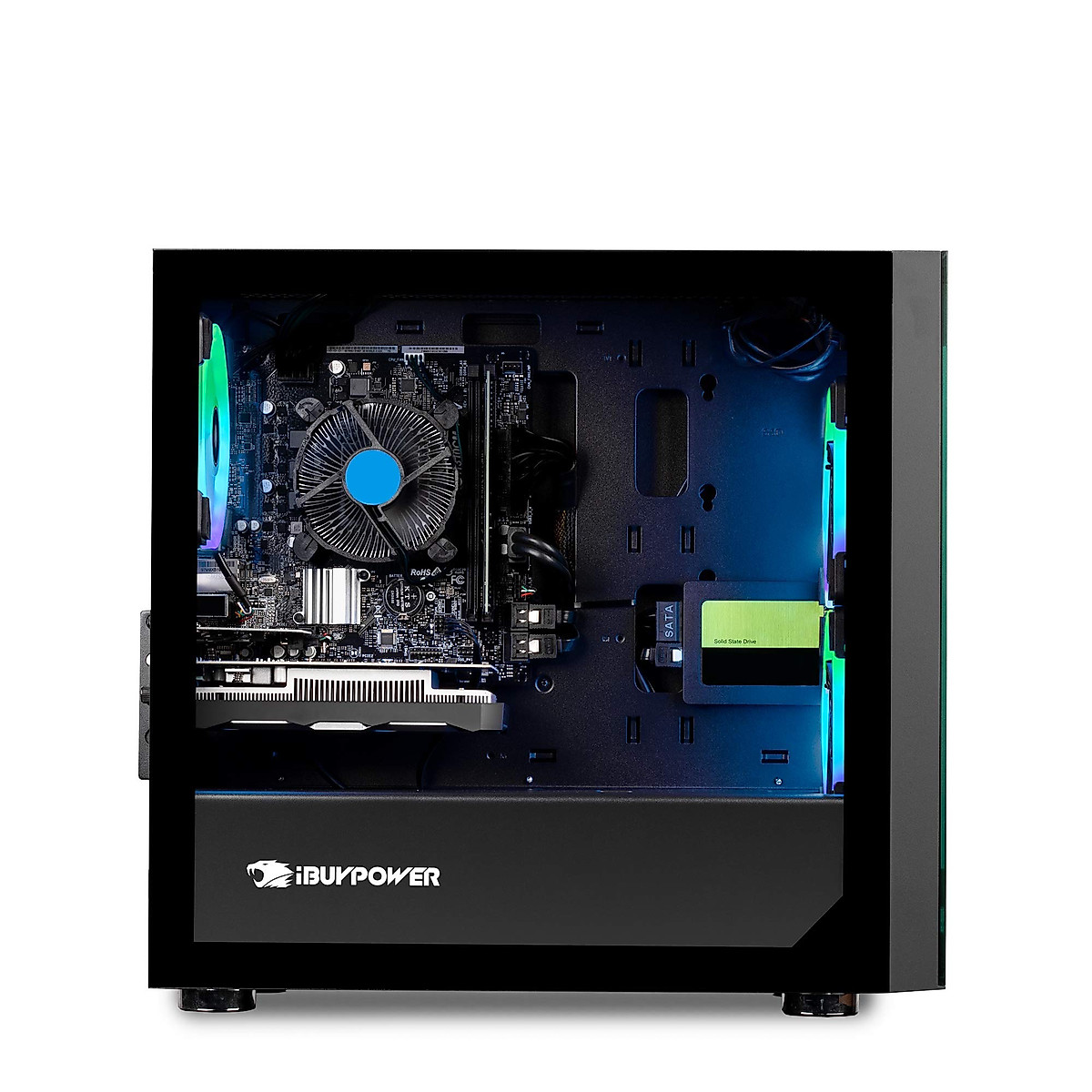 iBUYPOWER Pro Gaming PC Computer Desktop Element Mini 190A (Ryzen 3 3100 3.6GHz, NVIDIA GeForce GT 710 1GB, 8GB DDR4, 480GB SSD, WiFi Ready, Windows 10 Home)