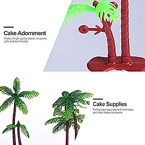 PRETYZOOM 1 Set 20 Pcs Coconut Cake Decoration Ice Cream Decorations Ice Cream Ornament Simulated Coconut Tree Plastic Cake Decorations Cake Supplies Ornaments Birthday Cake Decor