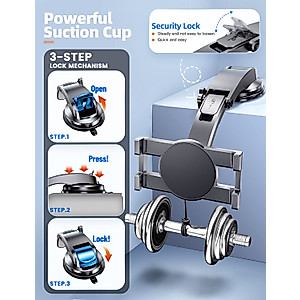 eSamcore Dashboard Tablet Holder for Car Suction Cup Car Mount with Large Clamp for All 6"-11" Apple iPad Samsung Galaxy Tab Tablet