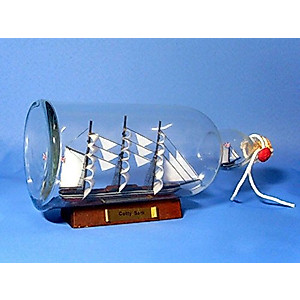 Hampton Nautical Cutty Sark Model Ship in a Glass Bottle, 11"