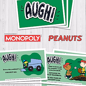 Monopoly Peanuts Board Game, Play as Snoopy on Sled, Baseball Cap, Kite Eating Tree & More, Officially Licensed and Collectible Monopoly Game Based On The Famous Comic Strip Peanuts
