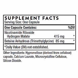 Thorne NiaCel 400 - Nicotinamide Riboside Supplement - Support Healthy Aging, Cellular Energy Production, and Sleep-Wake Cycle - NSF Certified for Sport - Gluten Free - 60 Capsules - 60 Servings