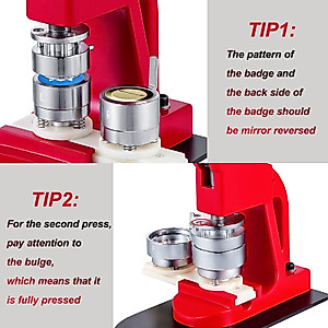 VEVOR Button Maker Button Badge Maker 32mm(1.25in) DIY Pin Button Maker Machine with1000 Pcs Free Button Parts & Circle Cutter Installation-Free Button Press Kit