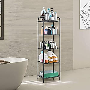MAX Houser Storage Rack with Shelf,Industrial Style Extendable Plant Stand, Standing Shelf Units for Kitchen, Bathroom, Office,Living Room, Balcony, Kitchen (Charcoal Gray, 5 Tier)