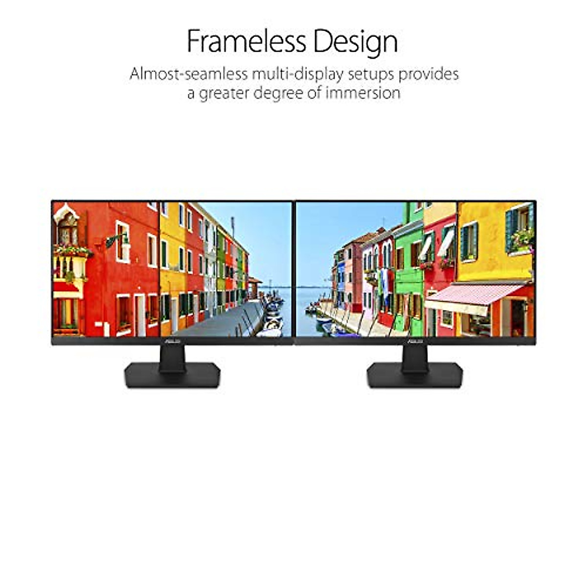 ASUS VA24EHE 23.8” Monitor 75Hz Full HD (1920x1080) IPS Eye Care HDMI D-Sub DVI-D,Black