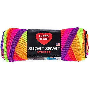 Red Heart Bright Stripe Super Saver Yarn 6/Pk 6 Pack