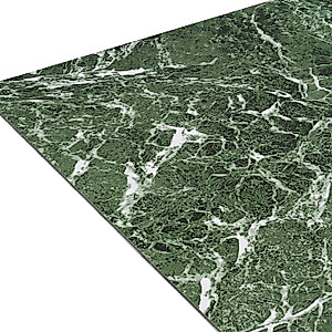 PowerSellerUSA Green Marble Green Vinyl Floor Tiles Self Stick Peel Flooring 12" x 12", 1-Pack (20 Pieces)