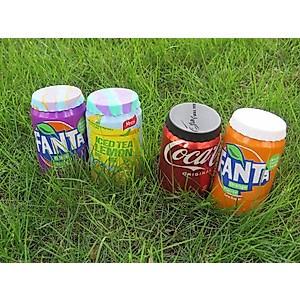 Soda Can Lids Fizz Keeper - Beverage Can Covers for Carbonation - Beer Can Fizz Saver (2 Pack, Black/White)