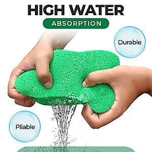 Large Multi-Purpose Sponges - 2 Pack, Perfect for Car Wash & Household Cleaning, Ideal for Tile Grout & Painting