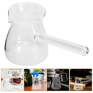 Amosfun Espresso Cups Espresso Steaming Pitcher Coffee Milk Frothing Cup with Long Handle Milk Creamer Tea Jug Sauce Pitcher Measuring Cup for Coffee Milk Tea Making 350ml