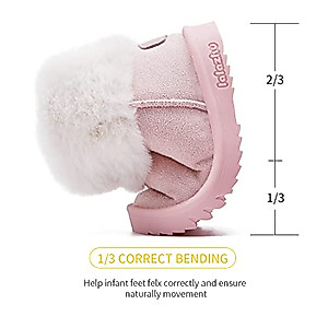 BMCiTYBM Baby Snow Winter Boots Girls Boys Cold Weather Faux Fur Shoes 6 12 18 24 Months Pink Size 12-18 Months Toddler