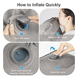 Maliton Inflatable Travel Foot Rest Pillow, Kids Airplane Bed