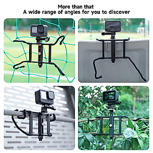 TELESIN Camera Fence Phone Mount Mevo Start Game Changer Chain Link Video Recording Accessories, Backstop Lynkspyder Clamp Clip Holder Attachment for GoPro Insta360 iPhone Baseball Softball Tennis