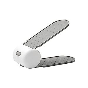 C Clamps 2 Inch Bulk Double Layer Adjustable Shoe Rack Shoe Slots Space for Closet Organization Adjustable Shoe Stacker Space for Double Shoe Rack Holder (B, A)