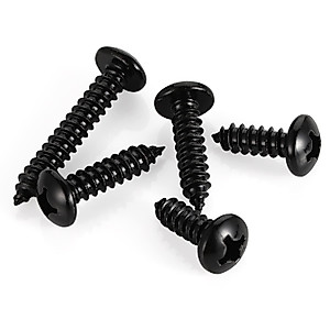 #10 x 1/2" Phillips Pan Head Self Tapping Screw, Pan Head Sheet Metal Screws Wood Screws, Black Oxide Stainless Steel 304 (18-8), 100 Pack