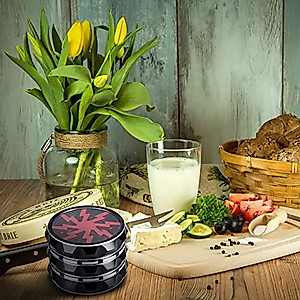 2.5" Aluminium Grinder with Clear Top, Best Gifts, Black and Red