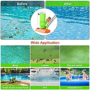 PooLuck 2023 Newest 68" Portable Pool Vacuum Jet Underwater Cleaner W/Brush Bag, 4 Section 1.25" Pole of Hand Held Portable Vacuum Pool Cleaner (No Garden Hose) Pool Spa Jet Vac for Above Ground Pool