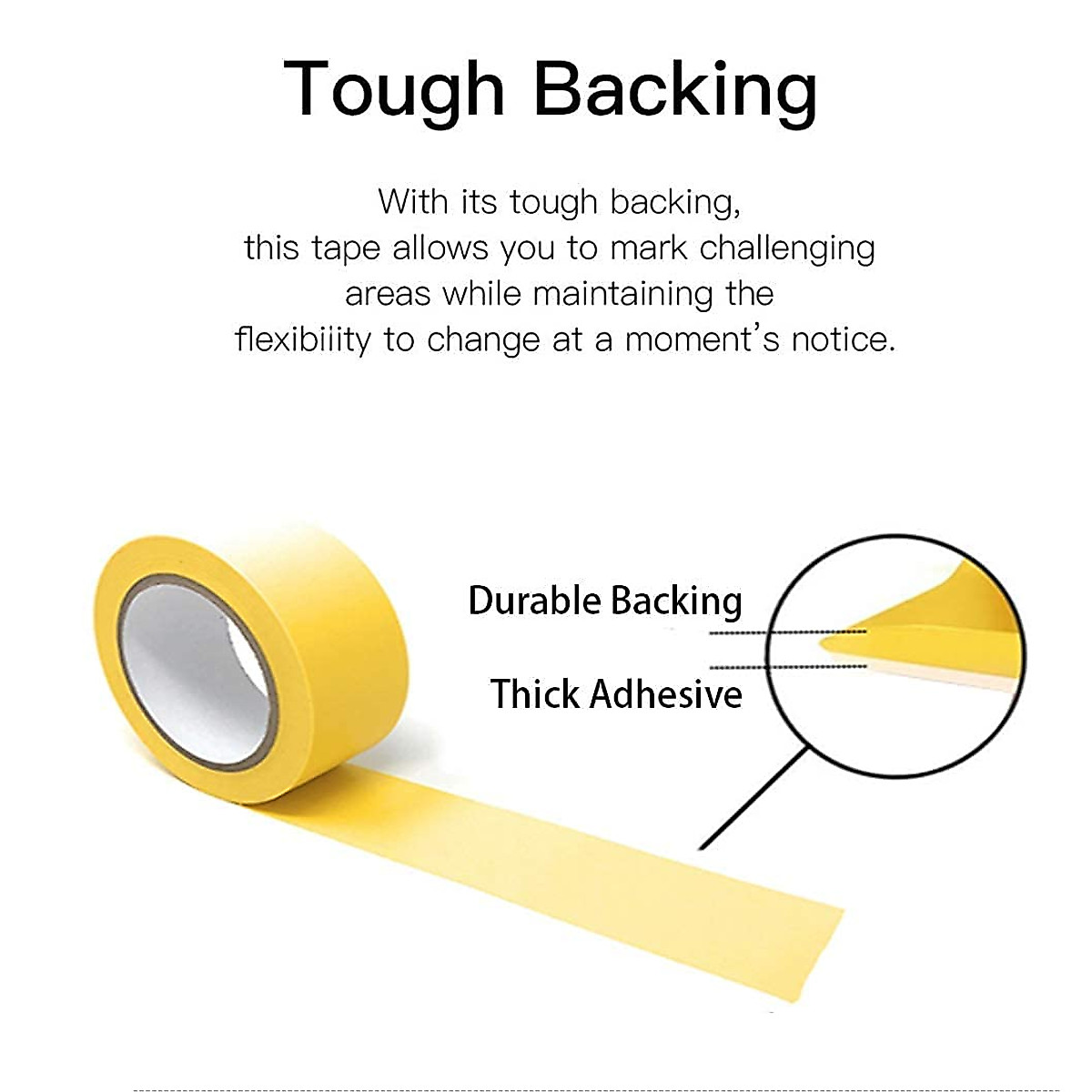 APT, Multi Color Marking Tape, Premium Safety Marking and Dance Floor Splicing Tape, 6 mil Thick (Yellow, 1 Roll)