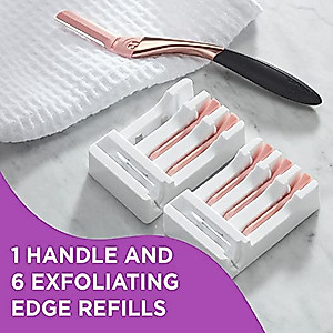 Schick Hydro Silk Dermaplaning Wand, Dermaplaning Tool for Face with 6 Refill Blades | Dermaplane Razor, Peach Fuzz Remover, Eyebrow Razor, Face Razor, Facial Razor, Professional Style Skincare Tool