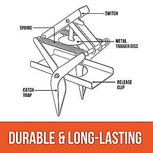 Ubalun Mole Traps That Kill, Easy Setup and Quick Kill Scissor Traps, Vole Gopher Trap for Lawns, Heavy Duty and Non-Toxic (2 Traps)