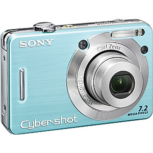 Sony Cybershot DSCW55 7.2MP Digital Camera with 3x Optical Zoom (Blue) (OLD MODEL)