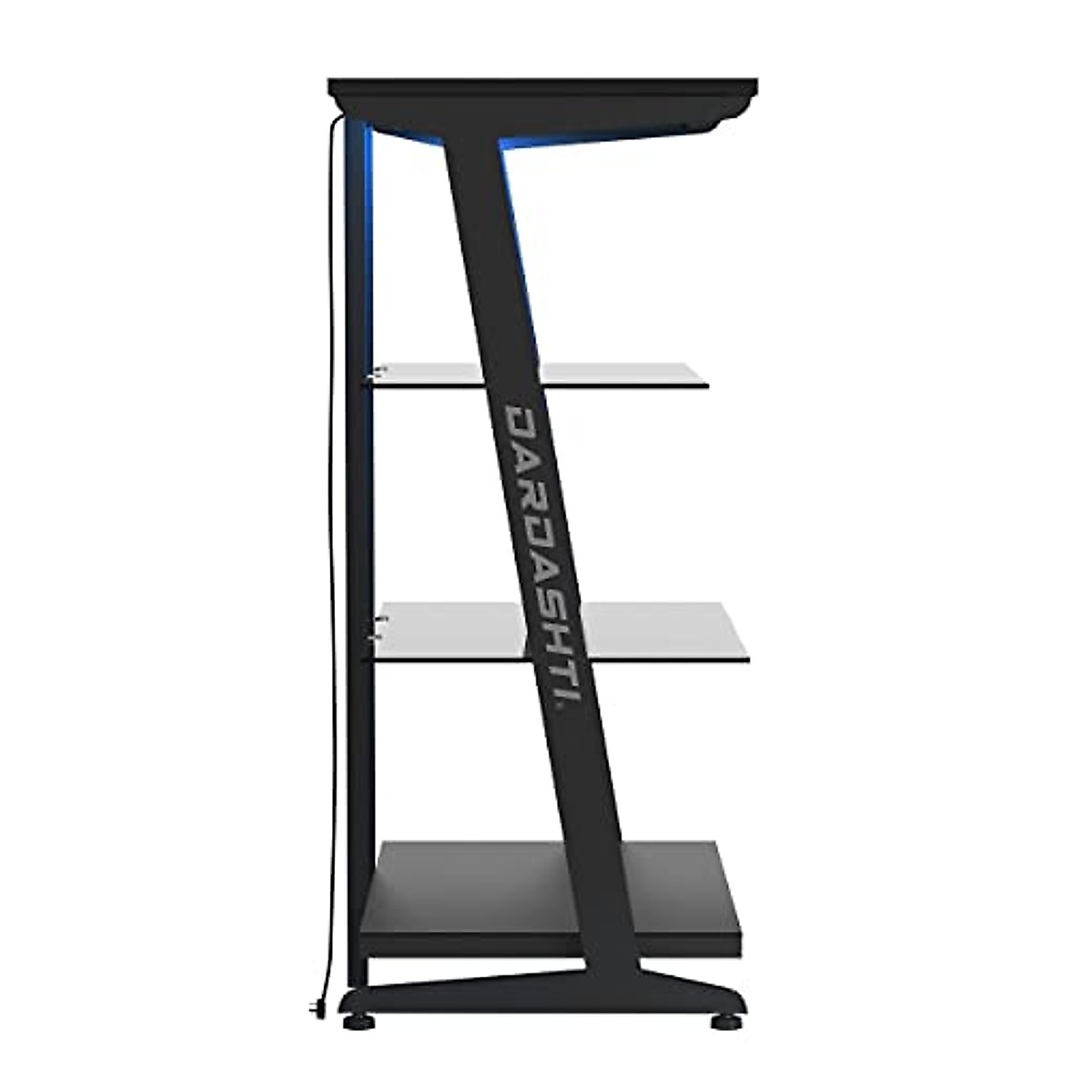 Atlantic Dardashti 4-Tier Gaming Shelf Console Storage, Modern Display Shelving Unit for Gaming Desk Setup Workstation - Midight Black