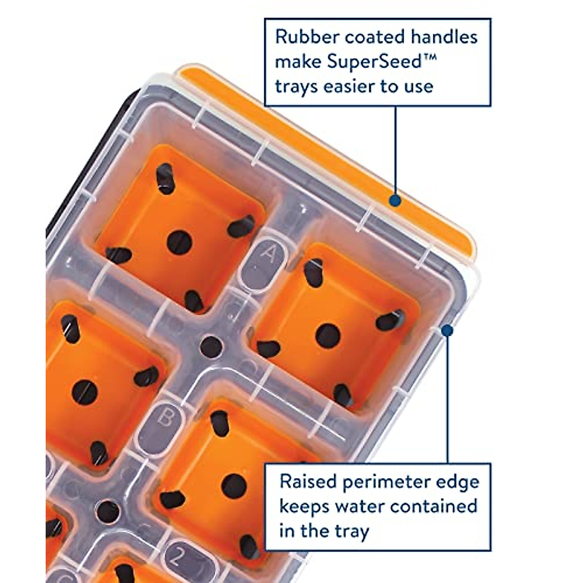 Burpee SuperSeed Windowsill Seed Starting Tray | 8 XL Cell | Seed Starter Tray | Reusable & Dishwasher Safe | for Starting Vegetable Seeds, Flower Seeds & Herb Seeds | Window Garden Seed Starting Kit