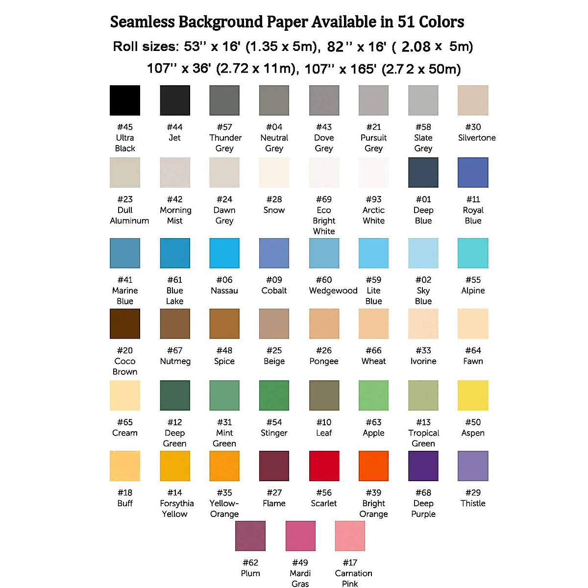 Huamei Seamless Photography Background Paper, Photo Backdrop Paper (8.9x36 Feet, #17 Carnation Pink)