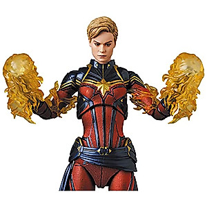 MAFEX No. 163 Captain Marvel Endgame Version, Total Height Approx. 5.9 inches (150 mm), Painted Action Figure