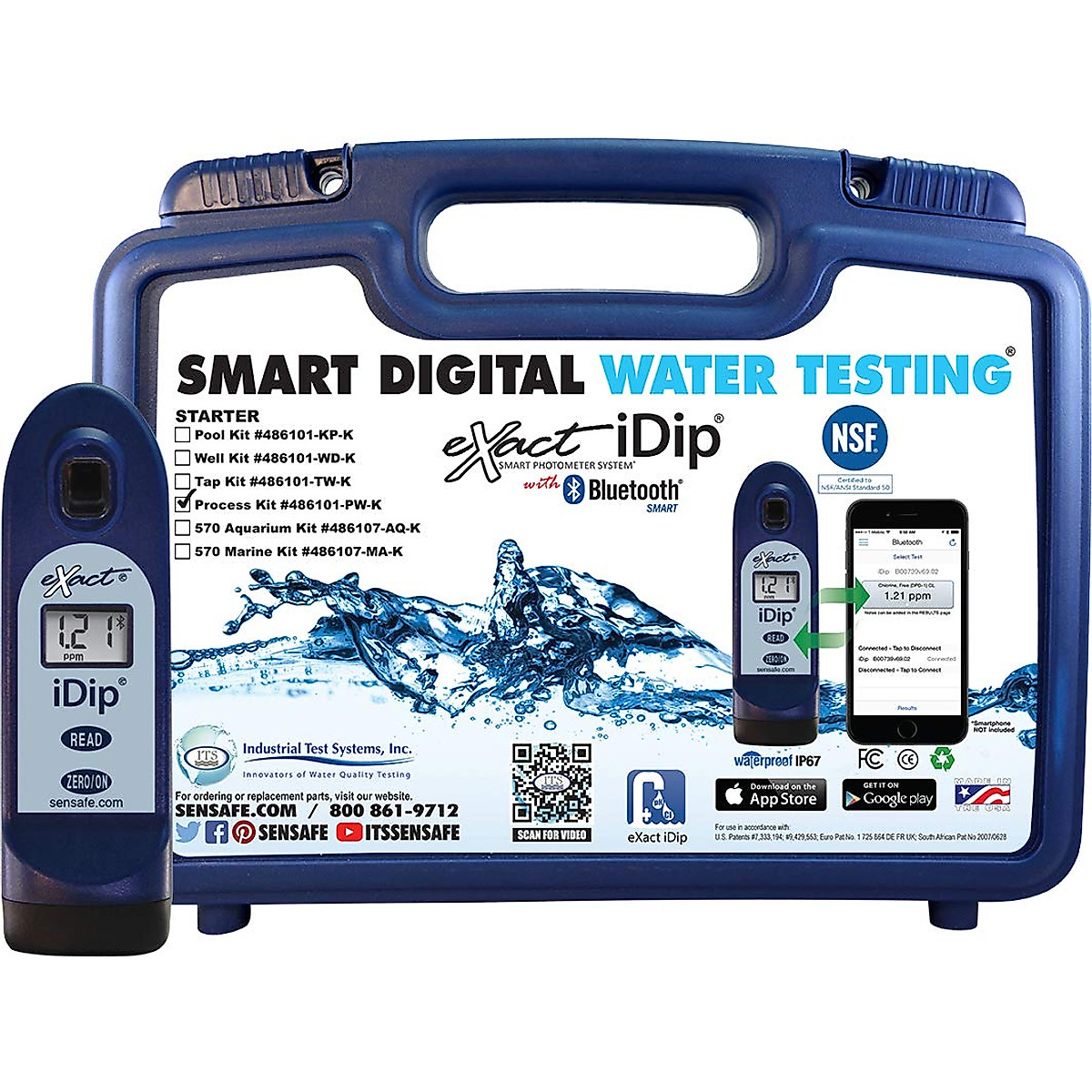 Industrial Test Systems eXact iDip Photometer 486101-PW-K Process Water Starter Kit with Meter