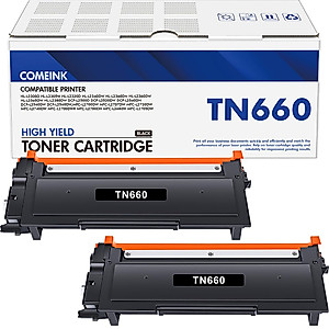 TN-660 High Yield Toner Cartridge: 2 Pack Black Compatible Toner Cartridge Replacement for Brother TN660 TN 660 HL-L2380DW HL-L2300D HL-L2340DW MFC-L2740DW MFC-L2700DW MFC L2700DW MFCL2700DW Printer