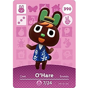 O'Hare - Nintendo Animal Crossing Happy Home Designer Series 4 Amiibo Card - 390