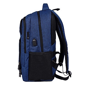 Rockland Slim Pro USB Laptop Backpack, Blue, Large