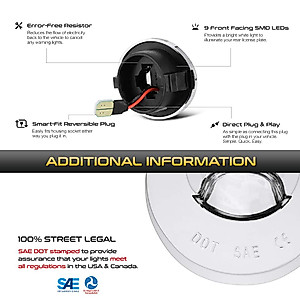 VIPMOTOZ Pure White SMD LED Chrome License Plate Light Tag Lamp Assembly Replacement For Ford F150 F250 F350 Super Duty Ranger Pickup Truck Explorer Bronco Excursion Expedition