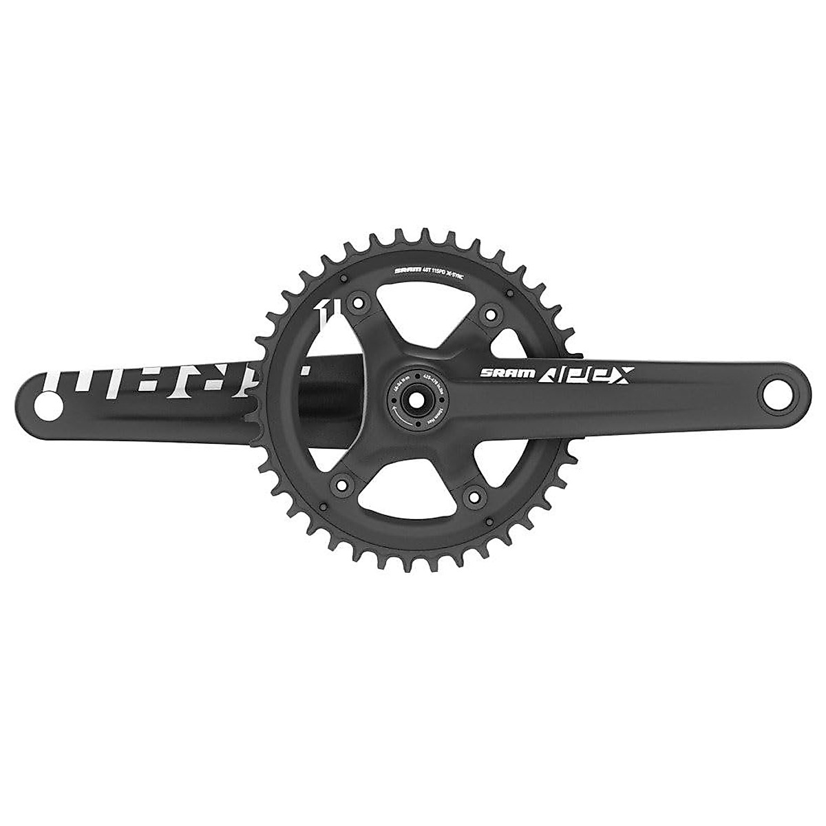 SRAM Apex 1 Crankset - 165mm, 10/11-Speed, 42t, 110 Asymmetric BCD, GXP Spindle Interface, Black