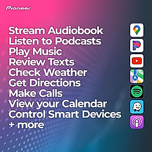 PIONEER CAR DMH1770NEX 6.8-inch Capacitive Touchscreen, Bluetooth, Back-up Camera Ready Android Auto, Apple CarPlay, SiriusXM-Ready - Multimedia Digital Media Receiver