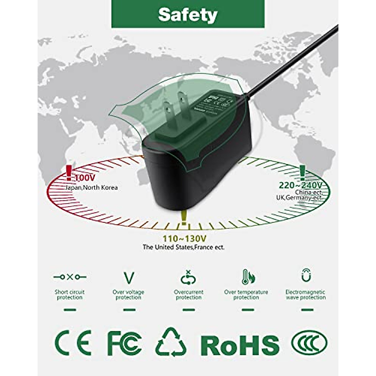 9V AC DC Adapter for Brother P-Touch PT-D210 PTD210 PT-D200 PTD200 PT-D215e PT-D200VP PTH110 PT70BM Label Maker Replacing Batteries for Brother AD-24 AD-24ES AD-20 AD-30 AD-60, JOVNO 1.6A Power Supply