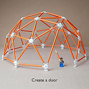 Hubs - Geodesic Dome Toy Construction kit | 6+ | STEM - Engineering - Educational - Building - DIY - Architecture - Geometry - Buckminster Fuller | Works with Lego for Creative Play | 263 pcs.