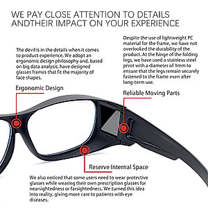 CARLANY CO2 Laser Eye Protection Glasses, 9000nm-11000nm / 10600nm Wavelength Safety Protective Goggles OD 5+, Filtering Technology by Way of Absorption Safety Goggles for Laser Cutting and Engraving