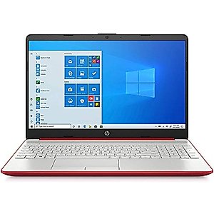 2020 HP 15.6" HD LED Display Laptop, Intel Pentium Gold 6405U Processor, 4GB DDR4 RAM, 128GB SSD, HDMI, Webcam, WI-FI, Windows 10 S, Scarlet Red