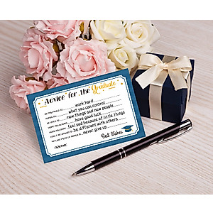 WaaHome 50pcs Graduation Advice Cards for The Graduates 2024 High School College Graduation Wishes and Advice Cards for Graduates Seniors, Graduation Party Games Favors Supplies Gifts
