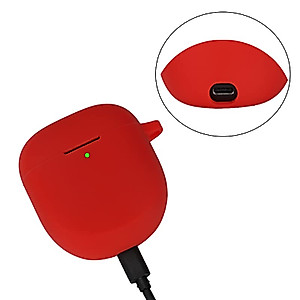 Silicone Case for Bose QuietComfort Earbuds II 2022, Silicone Protective Cover Skin for Quietcomfort Earbuds II with Carabiner（Pink）