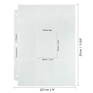 TitanShield Premium 9-Pocket 9 Pocket 100 Pages of Card Sleeves for Trading Card Binder, Baseball Card Binder, Pokemon Card Sleeves and Baseball Card Sleeves