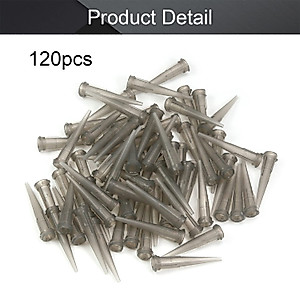 Utoolmart 16Ga Plastic Tapered Pinhead Blunt End Adhesive Dispenser Tip Luer Syringe Needle Tip Dispensing Fill Needle for Oil or Glue Applicator 120pcs
