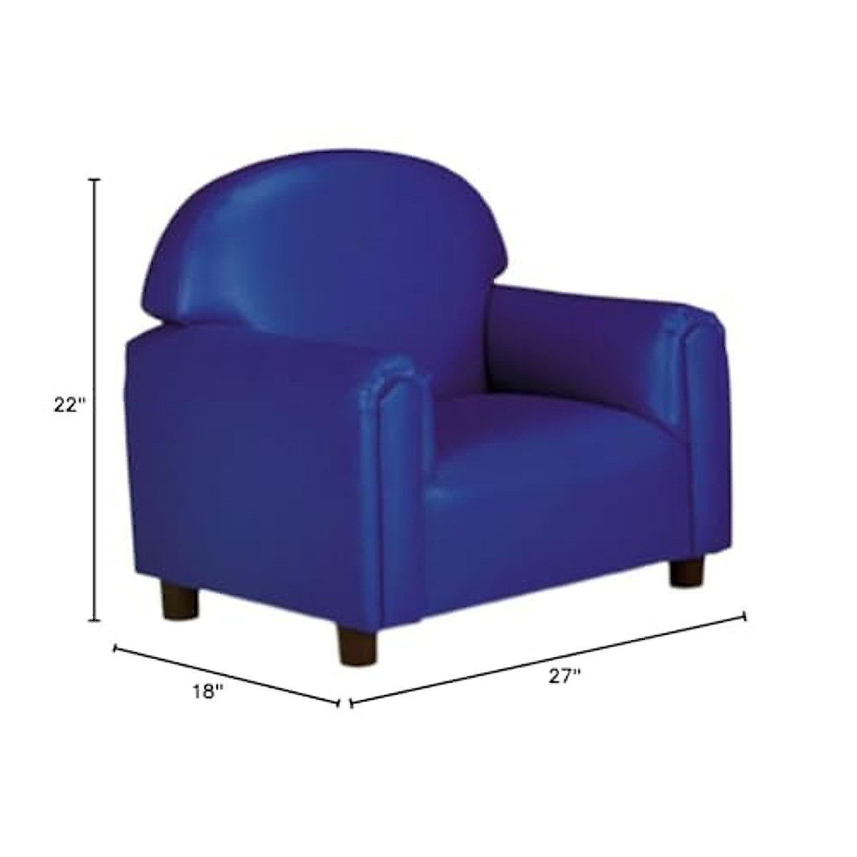 Brand New World Preschool Premium Vinyl Upholstery Chair - Blue