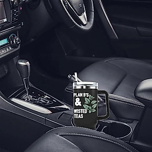 40 oz Tumbler with Handle and Straw Plan B’S & Twisted Teas Tumbler with Lid and Straw Insulated Tumbler Stainless Steel Tumblers