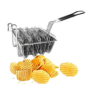 LOVIVER Taco Deep Shell Fryer Basket Taco Holder Basket with Grip Handle, Practical, 4/6 Shells Optional - 4 Shells