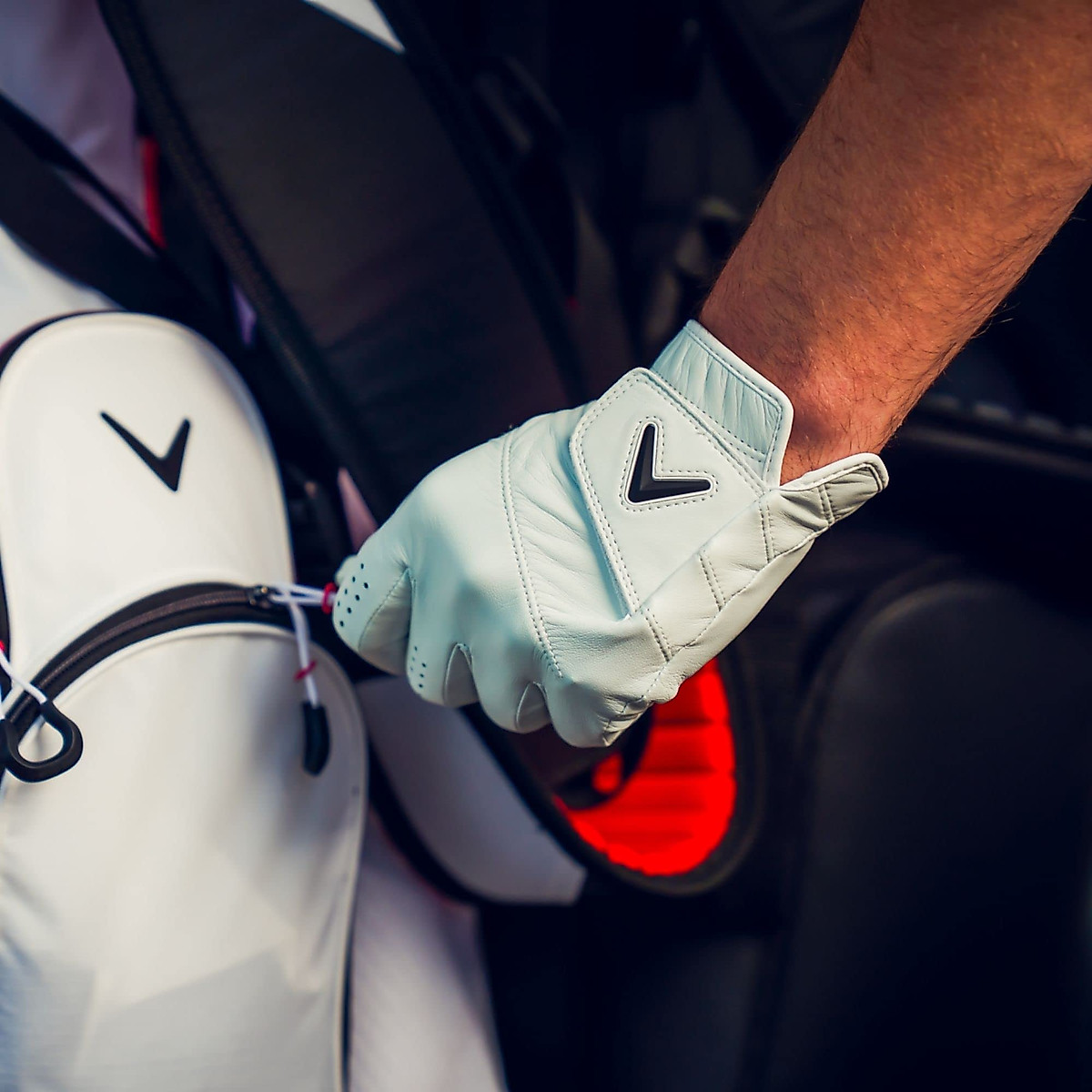 Callaway Golf Tour Authentic Glove (Worn on Left Hand, Cadet (Short Fingers), Medium/Large, White 2022)