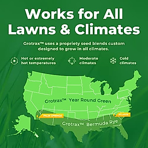 Grotrax Biodegradable Grass Seed Mat - 100 sqft Year Round Green - Grass Seed and Fertilizer for Lawns, Dog Patches & Shade - Just Roll, Water & Grow - No Fake or Artificial Grass